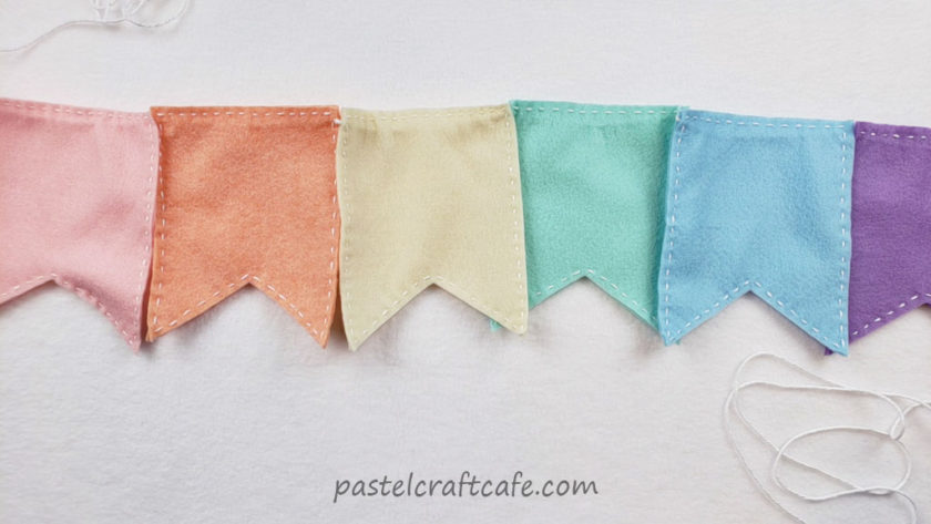 Pastel Rainbow Felt Banner | DIY Tutorial - Pastel Craft Cafe