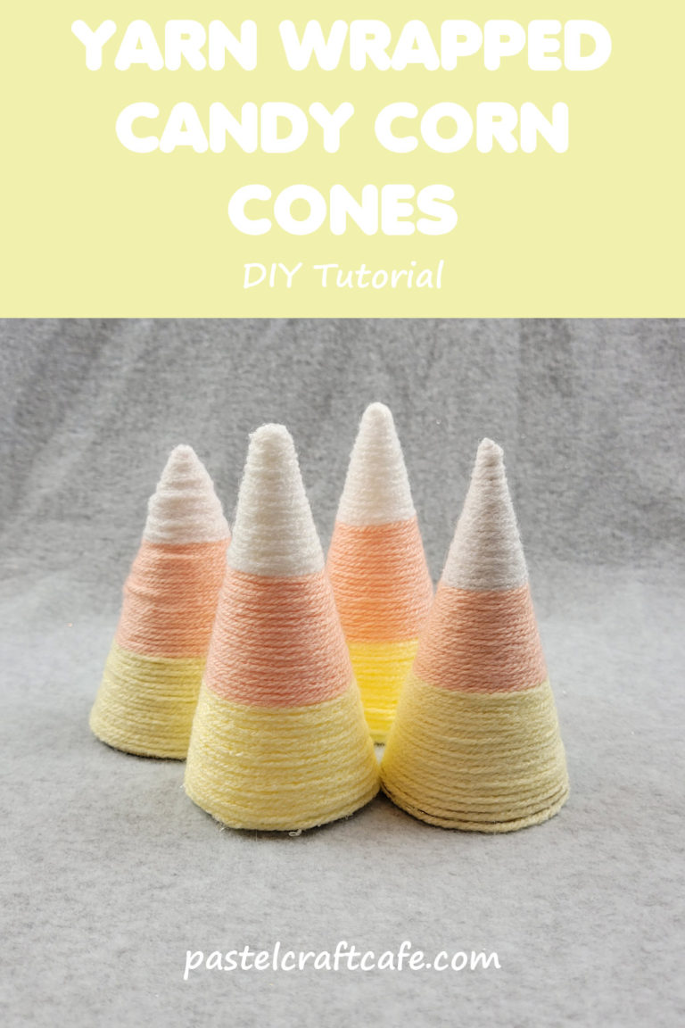 Yarn Wrapped Candy Corn Cones - Pastel Craft Cafe