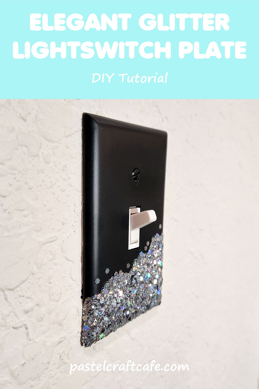 Elegant Glitter Lightswitch Plate - Pastel Craft Cafe