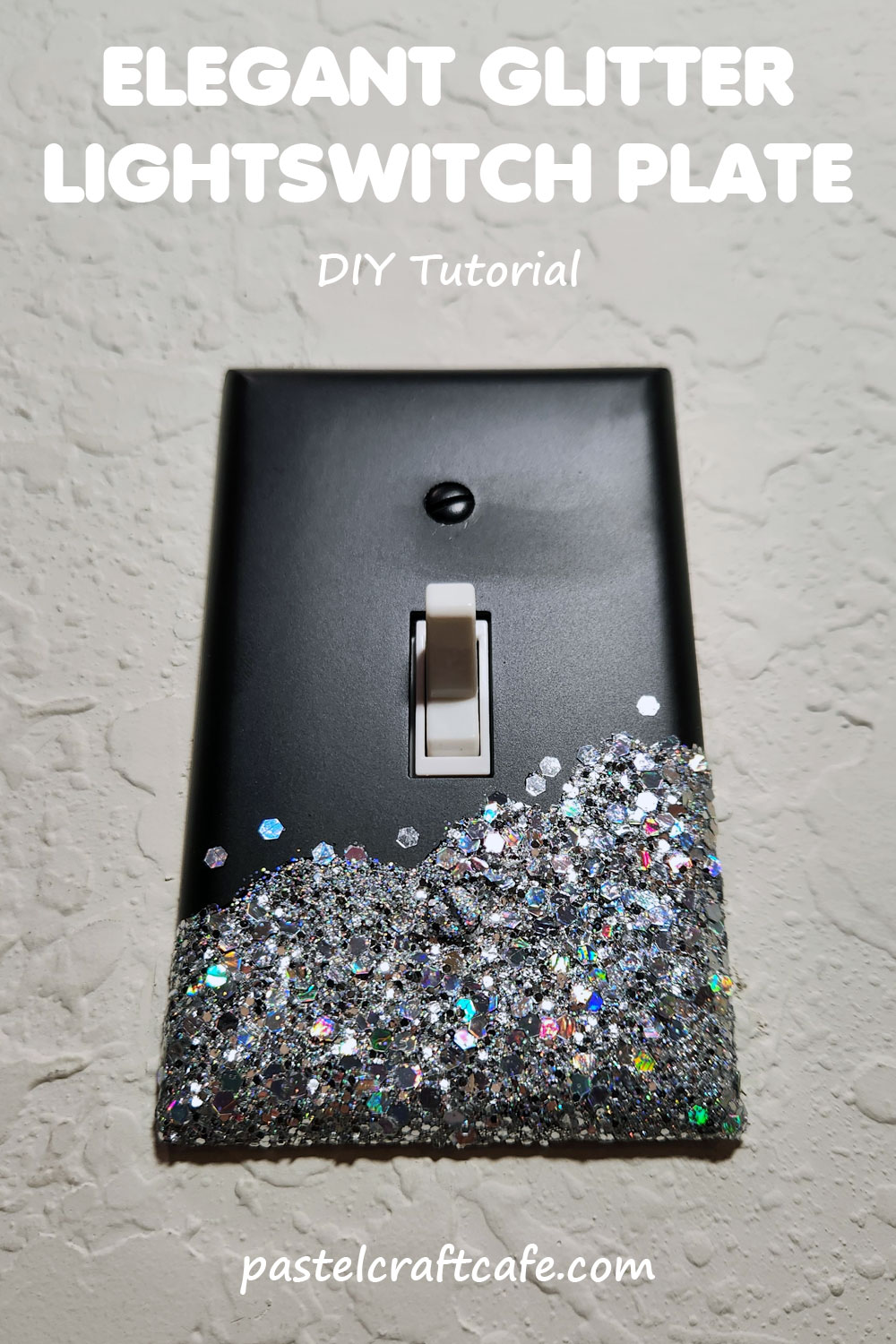 Elegant Glitter Lightswitch Plate - Pastel Craft Cafe