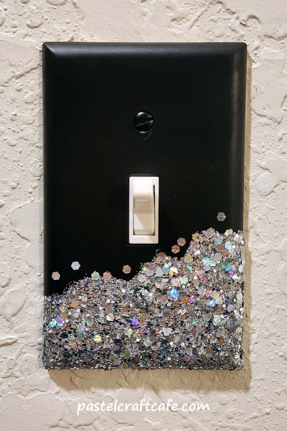 Elegant Glitter Lightswitch Plate - Pastel Craft Cafe