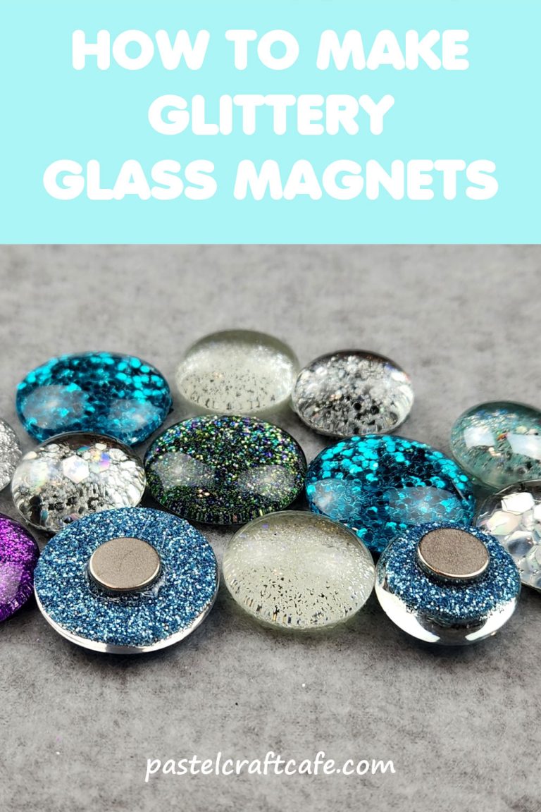 Glittery Glass Magnets - Pastel Craft Cafe